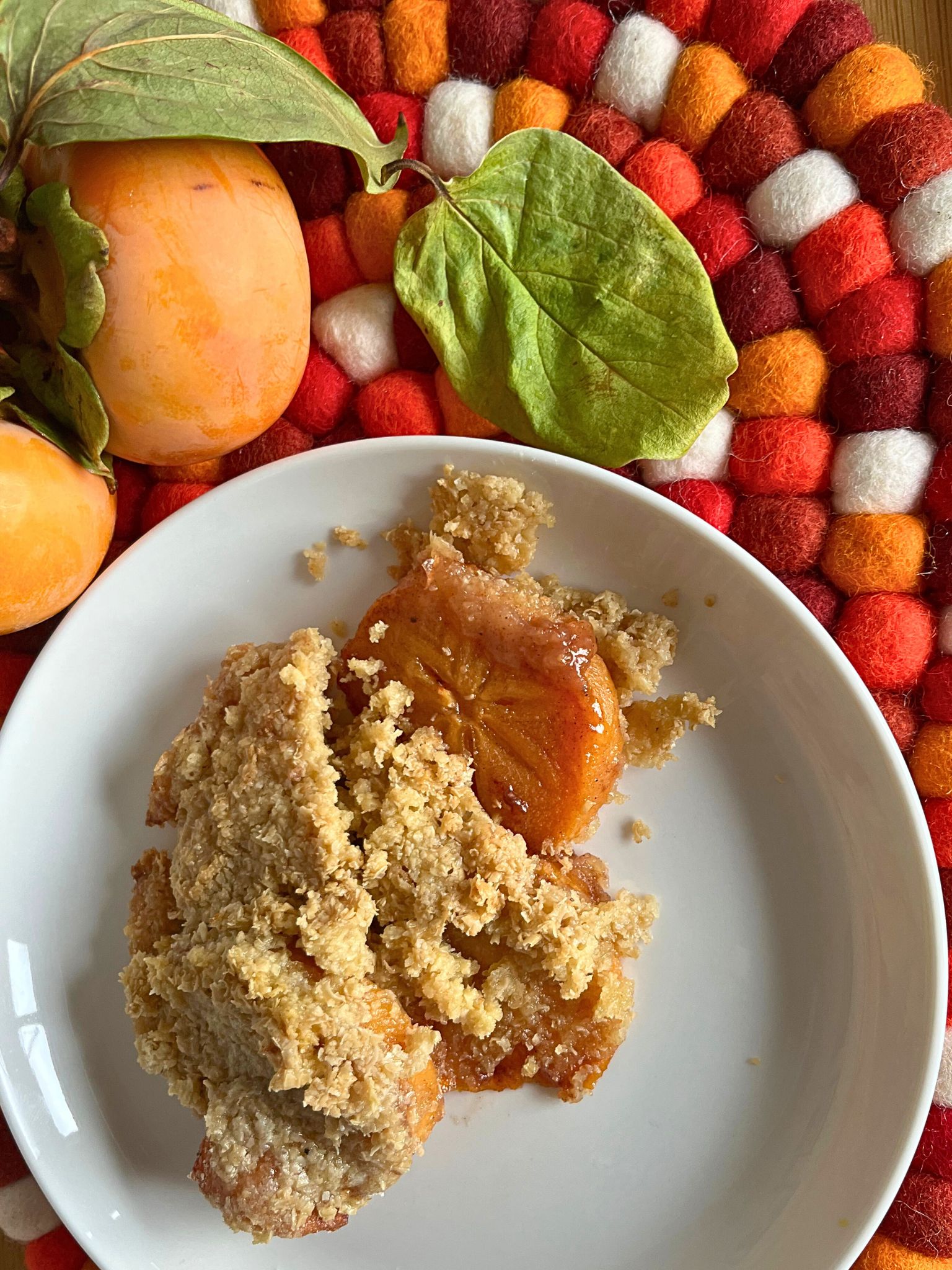 How to Make Cardamom Persimmon Crisp • Carlisle Bee